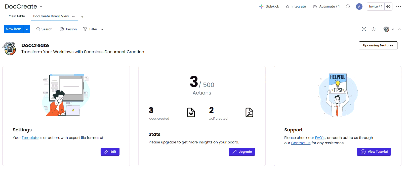 New Features - DocCreate | Streamline Docs in monday.com